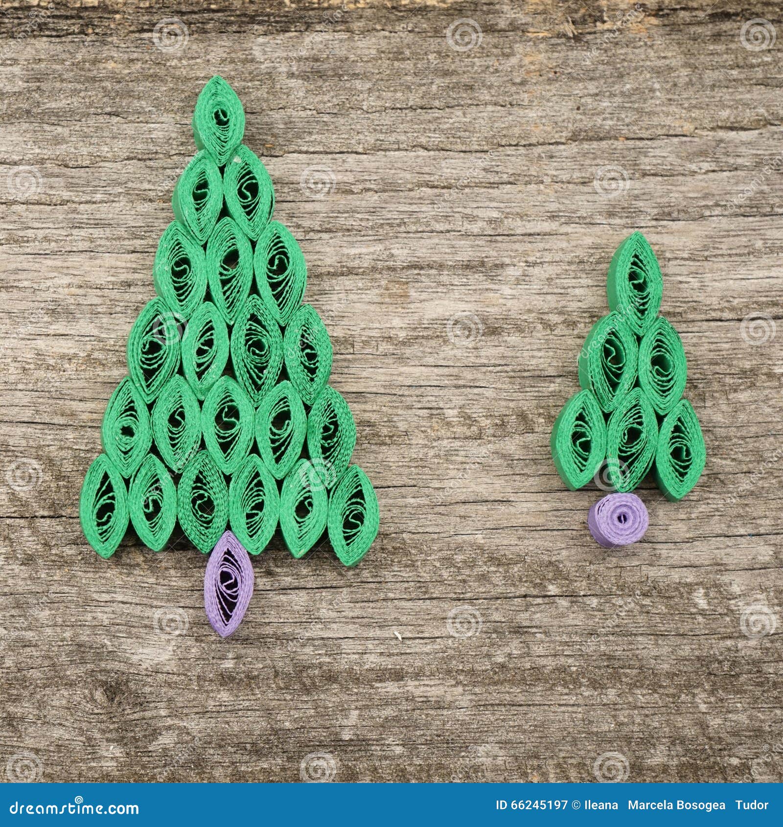 Firtrees Made with Quilling Technique Stock Image - Image of artwork ...
