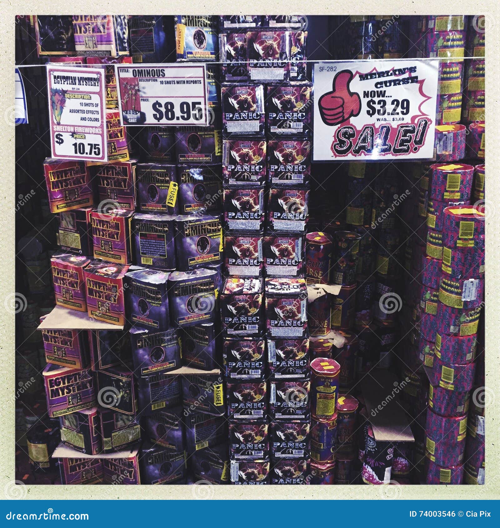 Fireworks Stacked at a Store Editorial Photo - Image of holiday, yellow ...