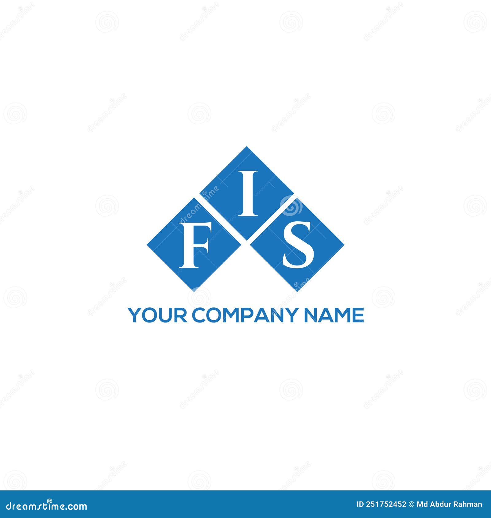 FIS Letter Logo Design on WHITE Background. FIS Creative Initials ...