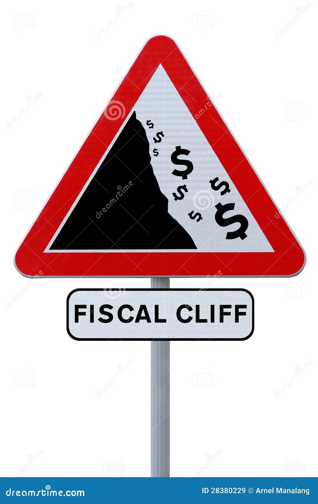 Fiscal Cliff Road Sign stock image. Image of america - 28380229