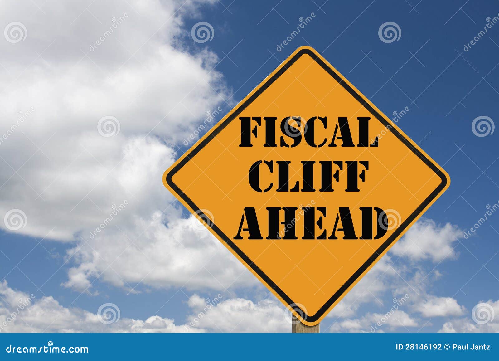 Fiscal cliff sign stock illustration. Illustration of economy - 28146192