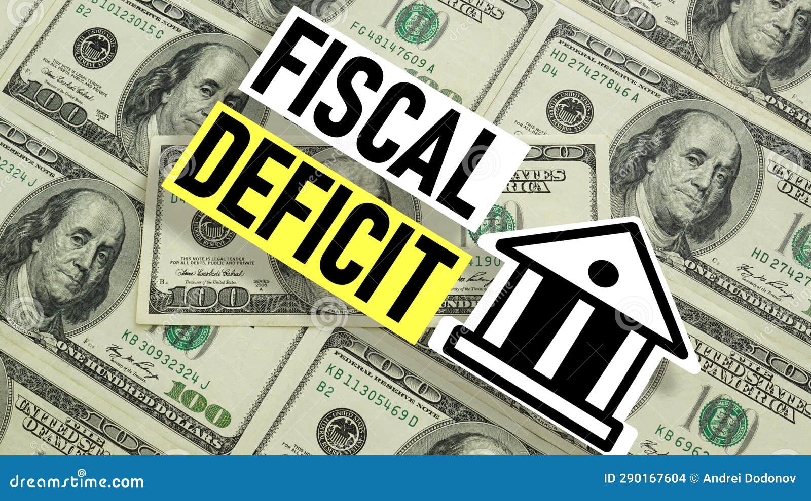 Fiscal Deficit is Shown Using the Text Stock Photo - Image of investing ...