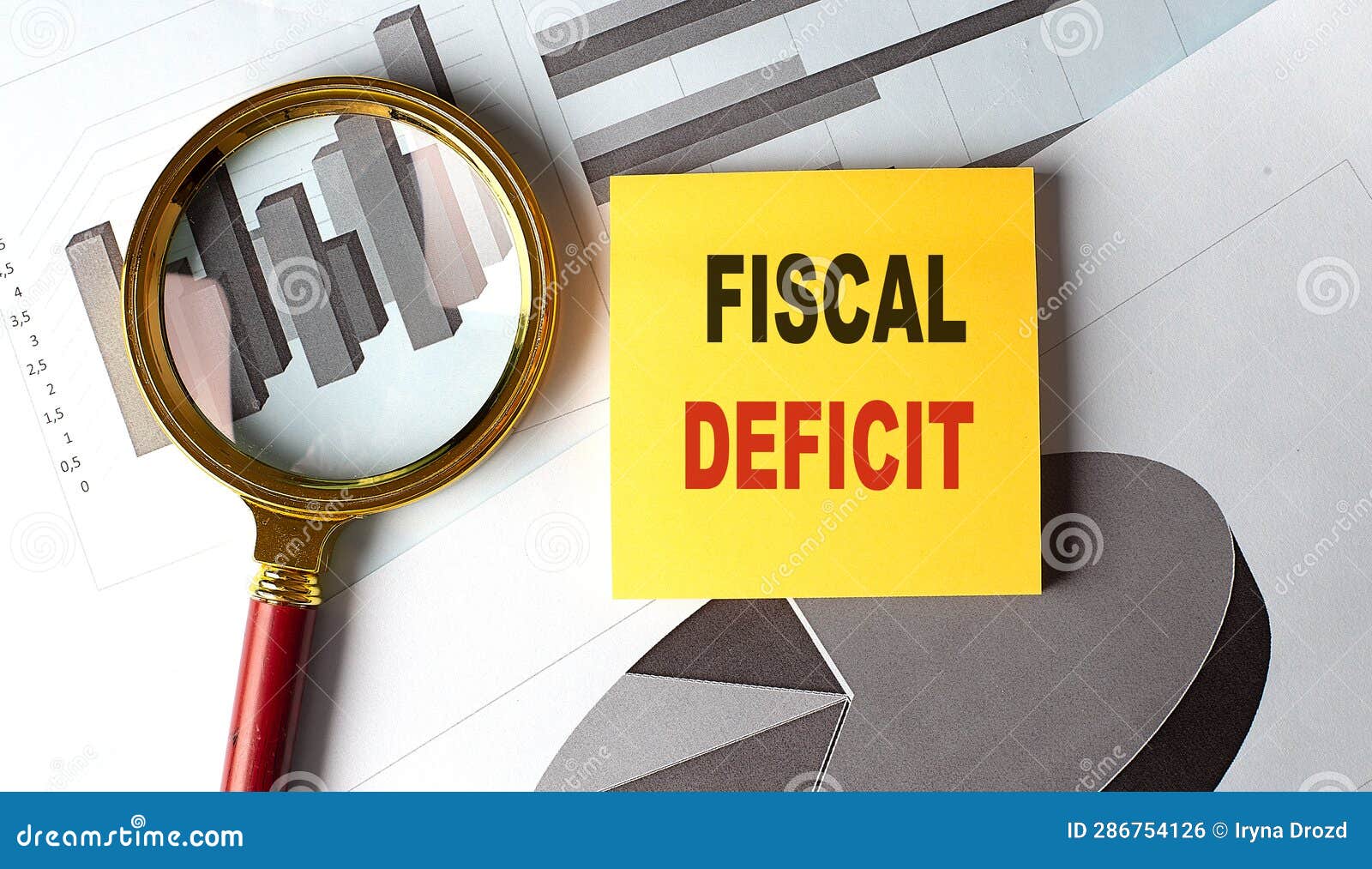 FISCAL DEFICIT Text on Sticky on Chart, Business Stock Photo - Image of ...