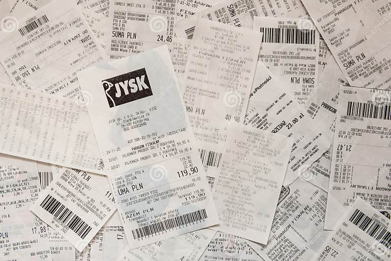 FISCAL RECEIPT editorial photography. Image of money - 362300312