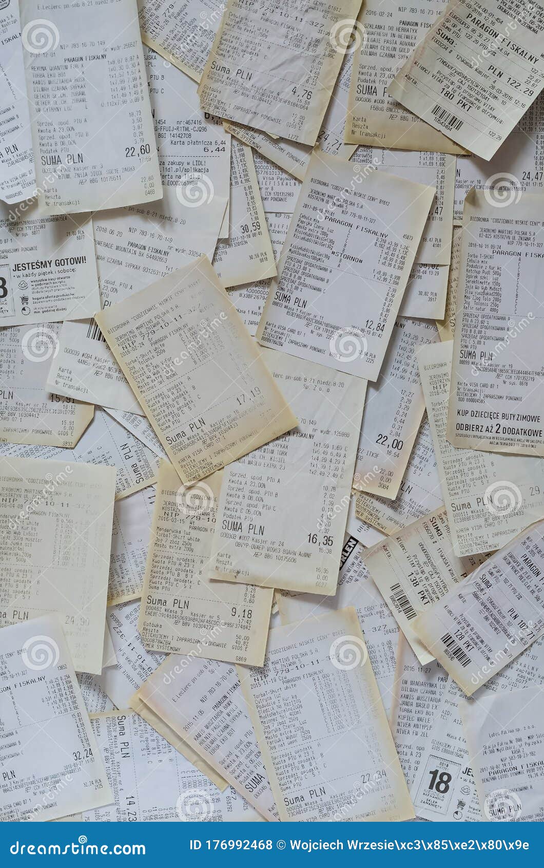 Stack Of Receipts Editorial Photo | CartoonDealer.com #183452785