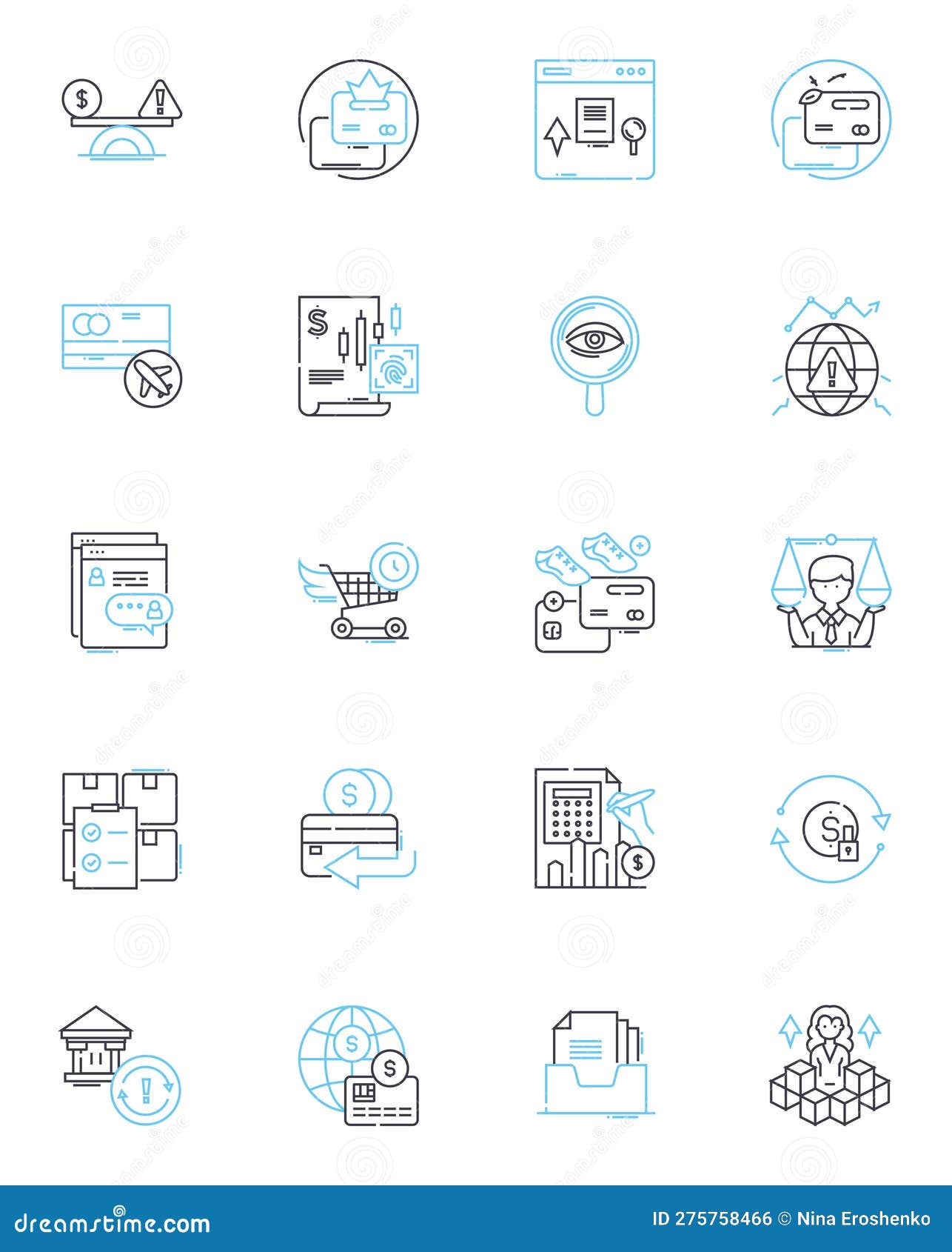 Fiscal Responsibility Linear Icons Set. Budgeting, Thriftiness ... Fiscal Responsibility Linear Icons Set. Budgeting, Thriftiness ...