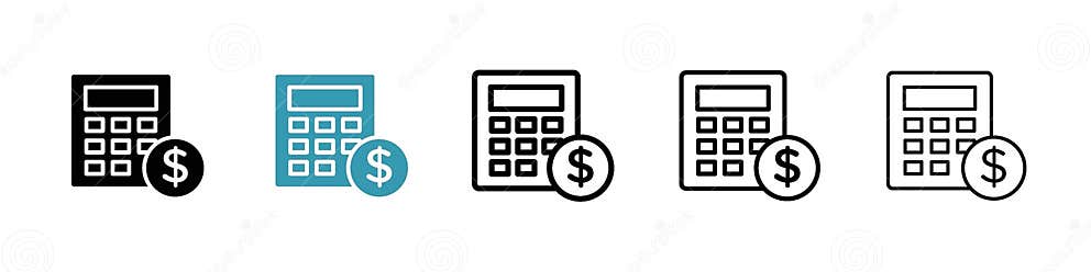 Fiscal Year Icon Vector Set on White Background Stock Illustration ...