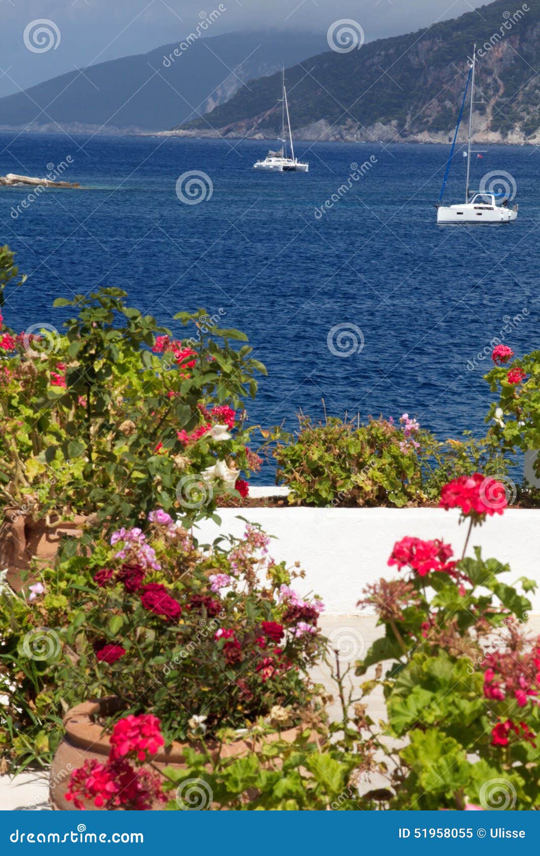 Fiscardo beach stock image. Image of kefalonia, inviting - 51958055