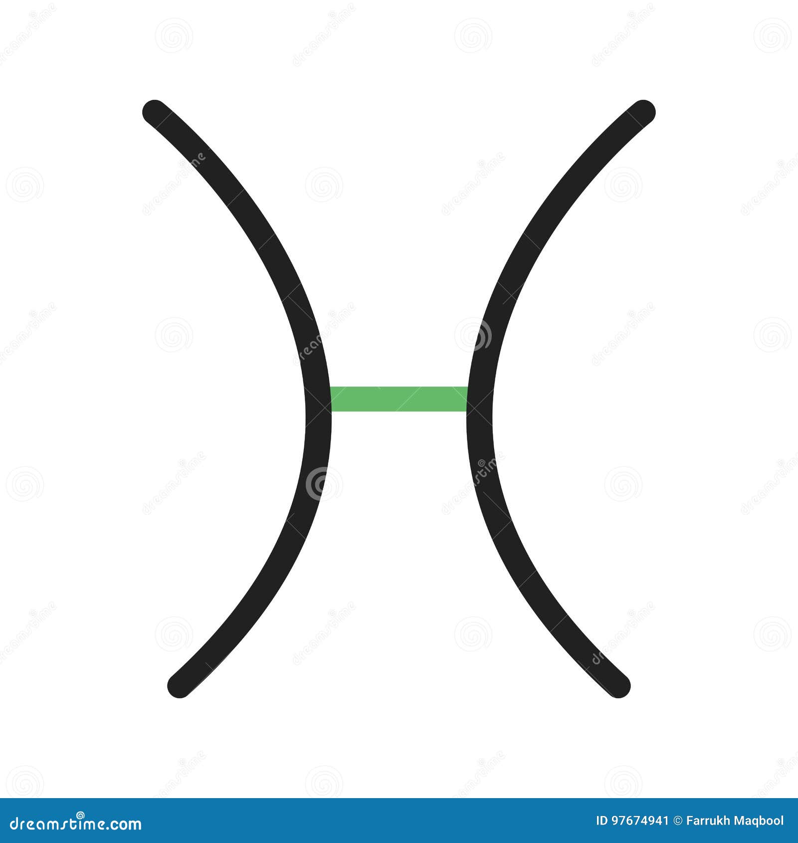 Fisch-Zeichen vektor abbildung. Illustration von astrologie - 97674941