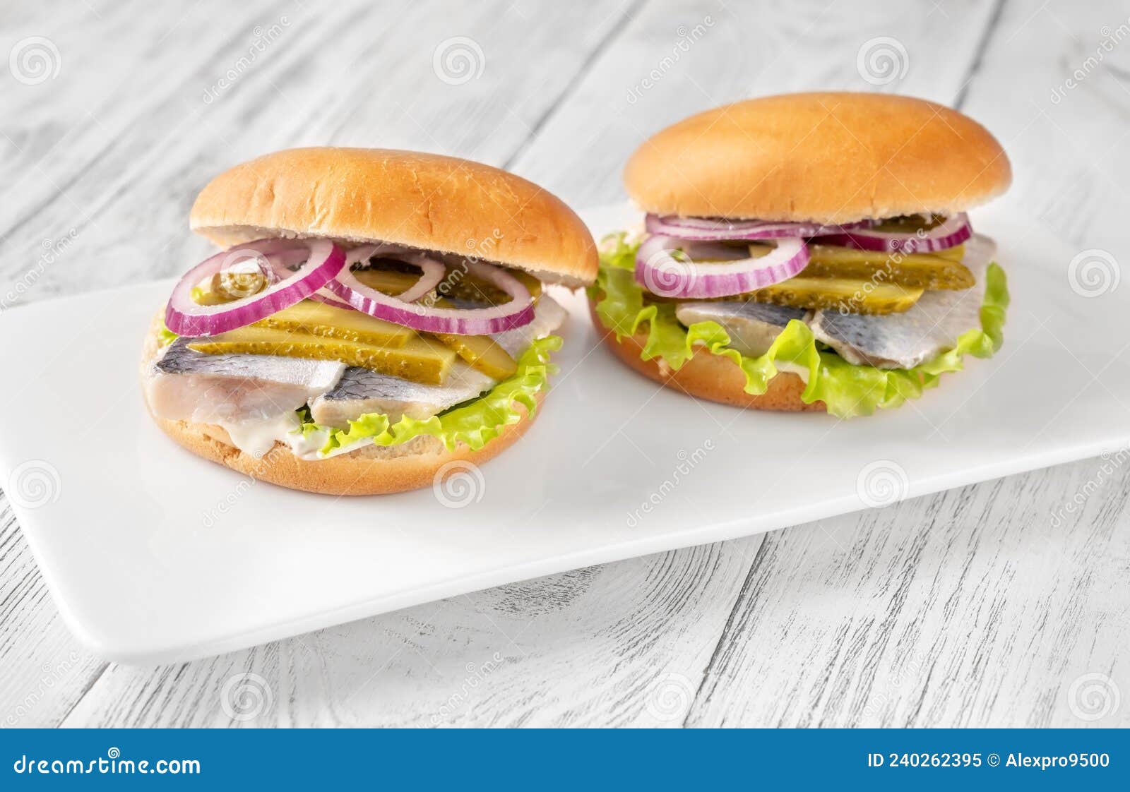 Fischbrotchen stock image. Image of onion, lunch, fischbrotchen - 240262395
