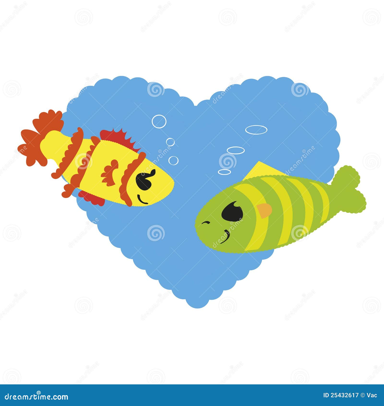 Fische in der Liebe vektor abbildung. Illustration von fische - 25432617