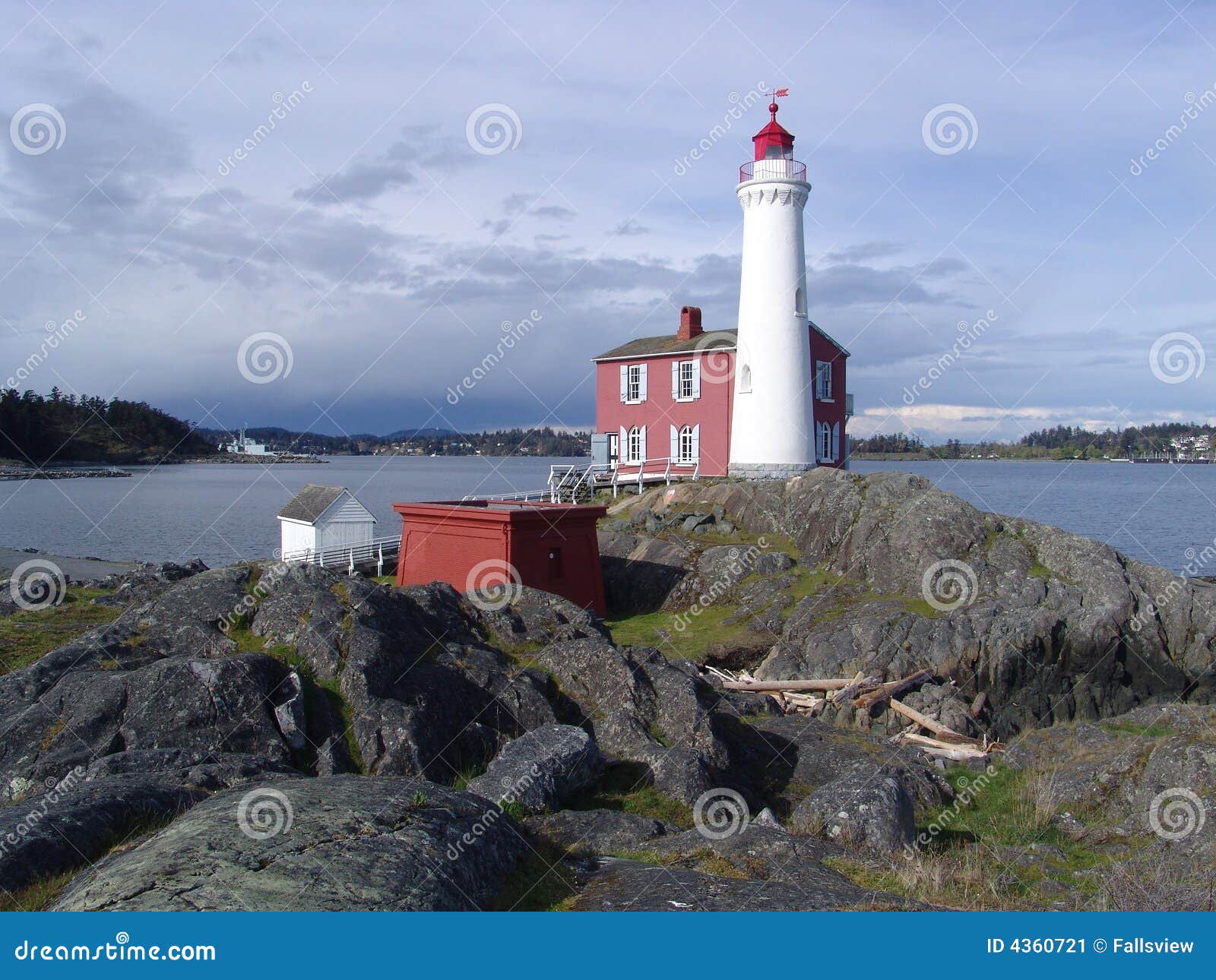 Fisgard lighthouse stock image. Image of outdoor, canada - 4360721