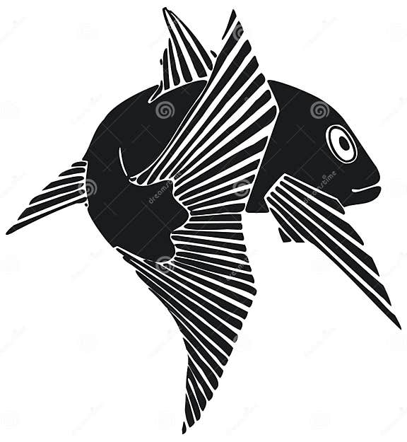 Fish stock vector. Illustration of characters, clip, contrast - 1344971