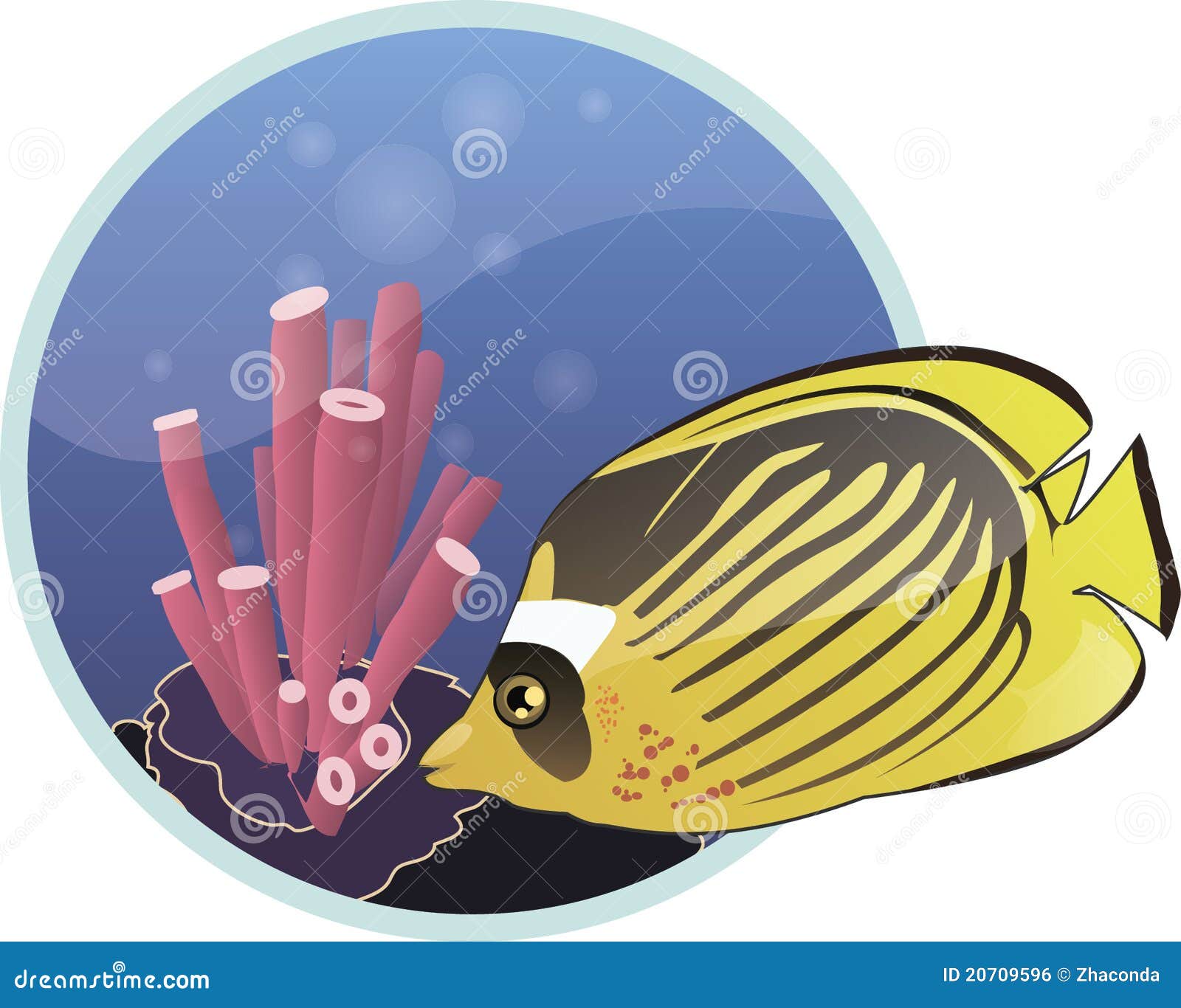 The Polyp And The Fish Royalty-Free Cartoon | CartoonDealer.com #22592858