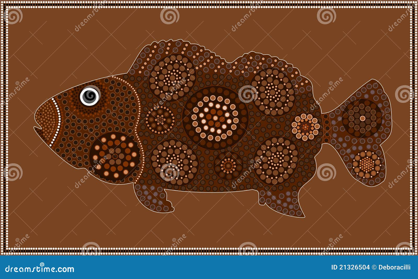 Fish stock illustration. Illustration of dreamtime, aboriginal - 21326504