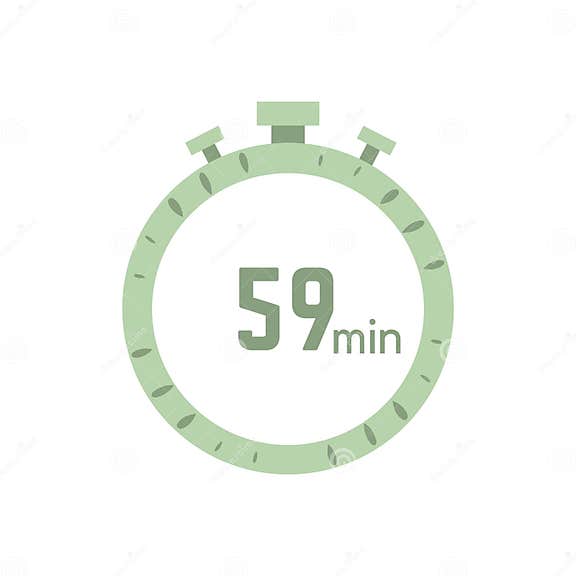 59 minutes timer icon. stock illustration. Illustration of timer ...
