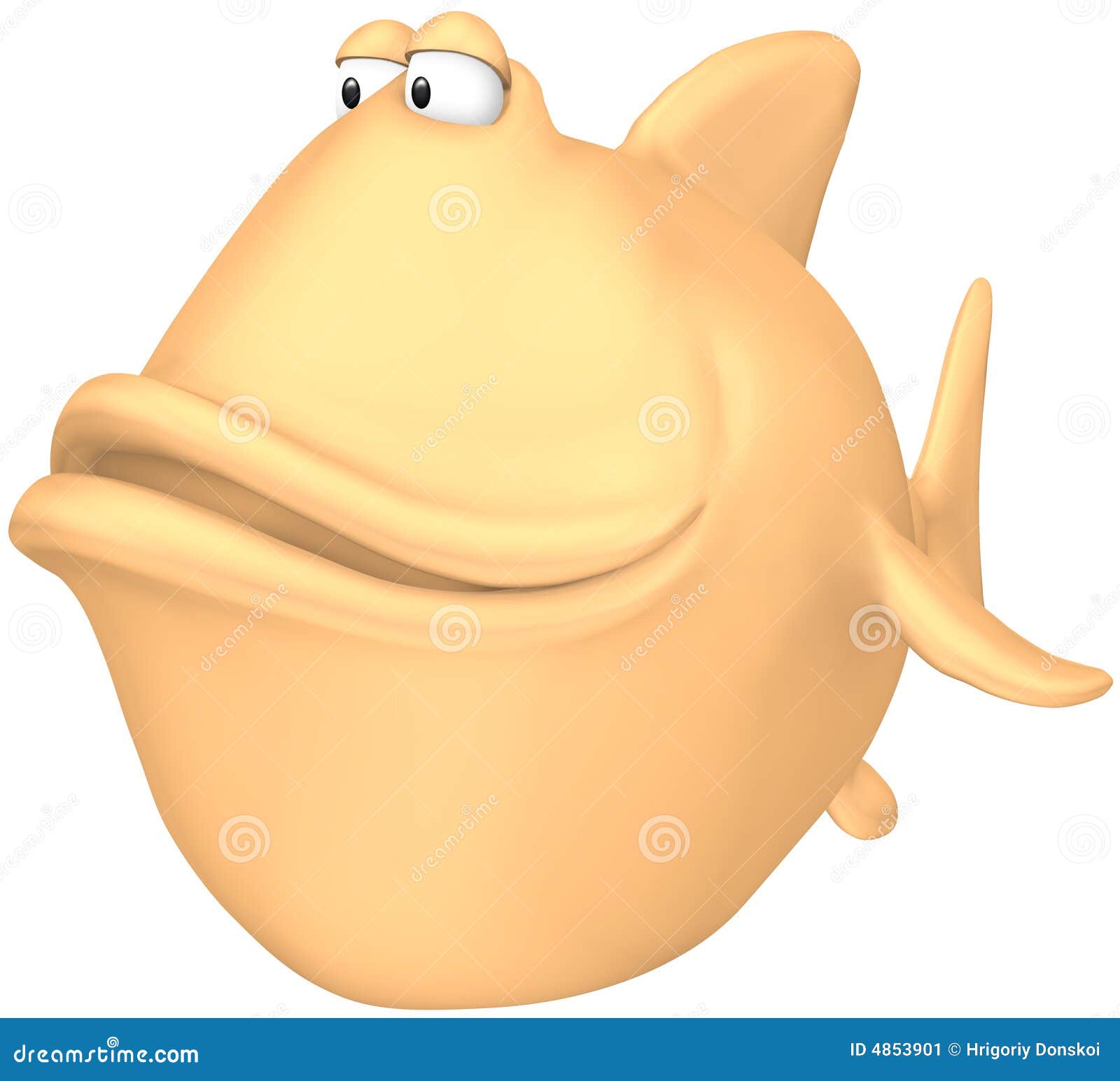 Fish stock illustration. Illustration of smile, toon, underwater - 4853901