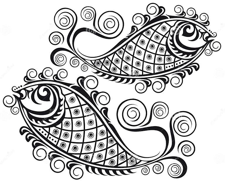 Fish stock vector. Illustration of wild, fish, white, water - 4964213