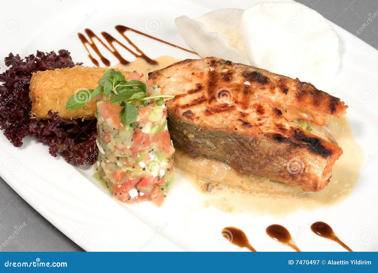 Fish stock image. Image of delicious, backbone, cooked - 7470497