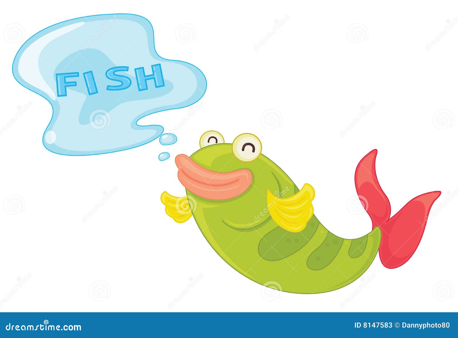 Fish stock illustration. Illustration of thinking, cartoon - 8147583