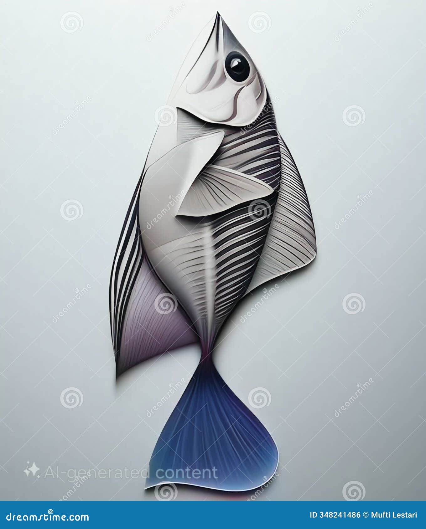 Fish abstract ilustration stock photo. Image of black - 348241486