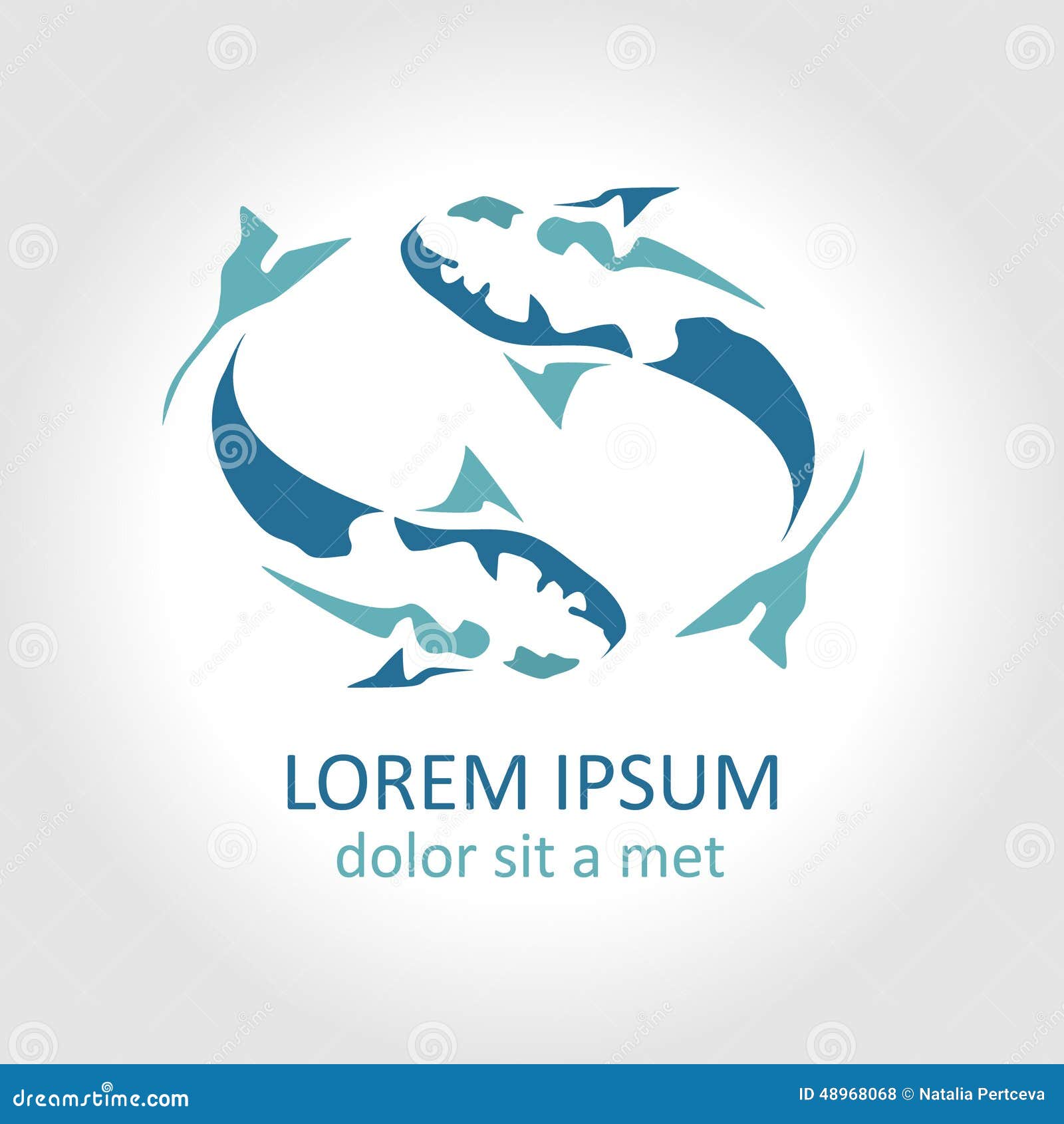 Fish Abstract Vector Packaging Labels Design Set. Modern Typography ...