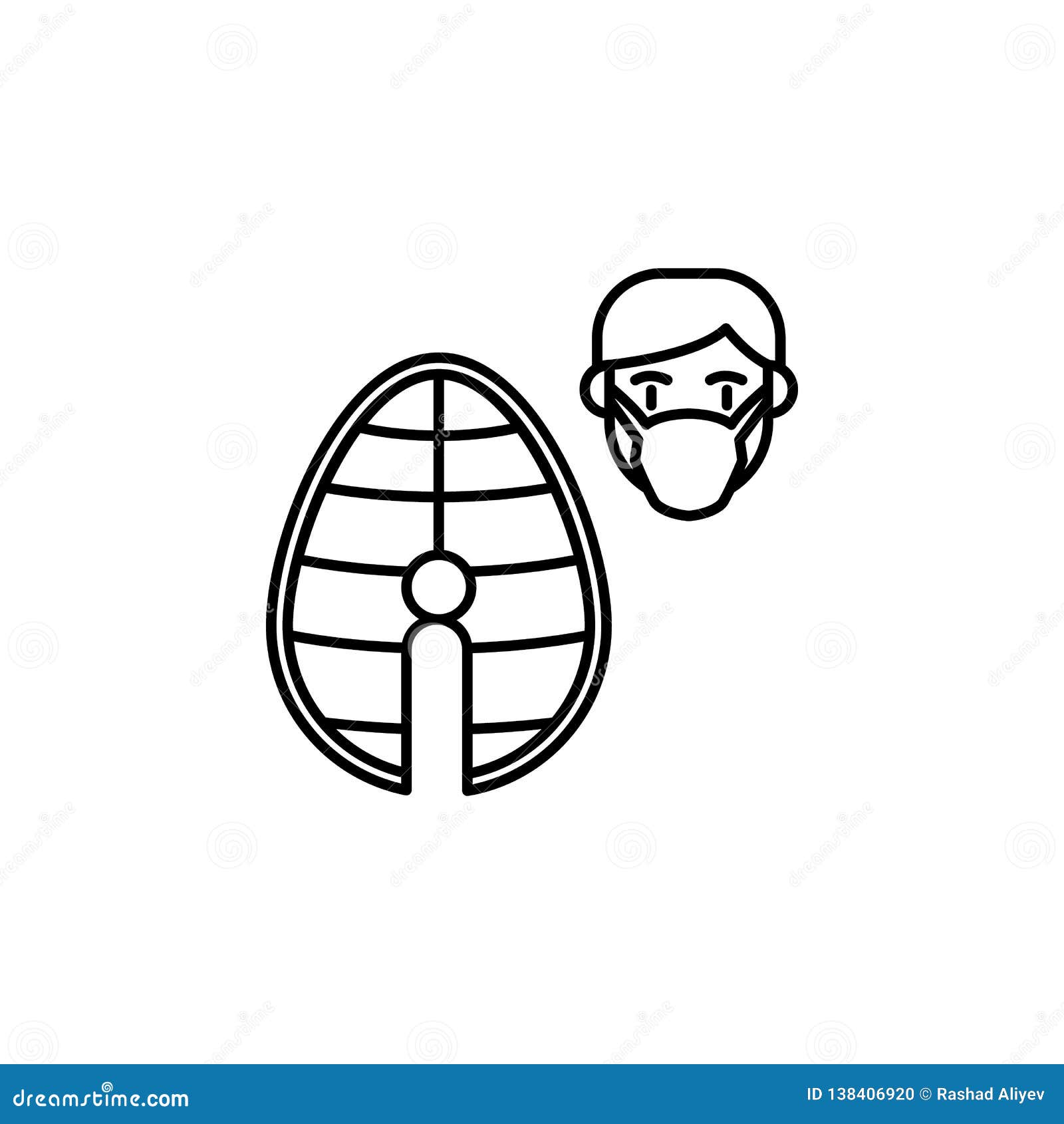 Fish, Allergic Face Icon. Element of Problems with Allergies Icon Stock ...