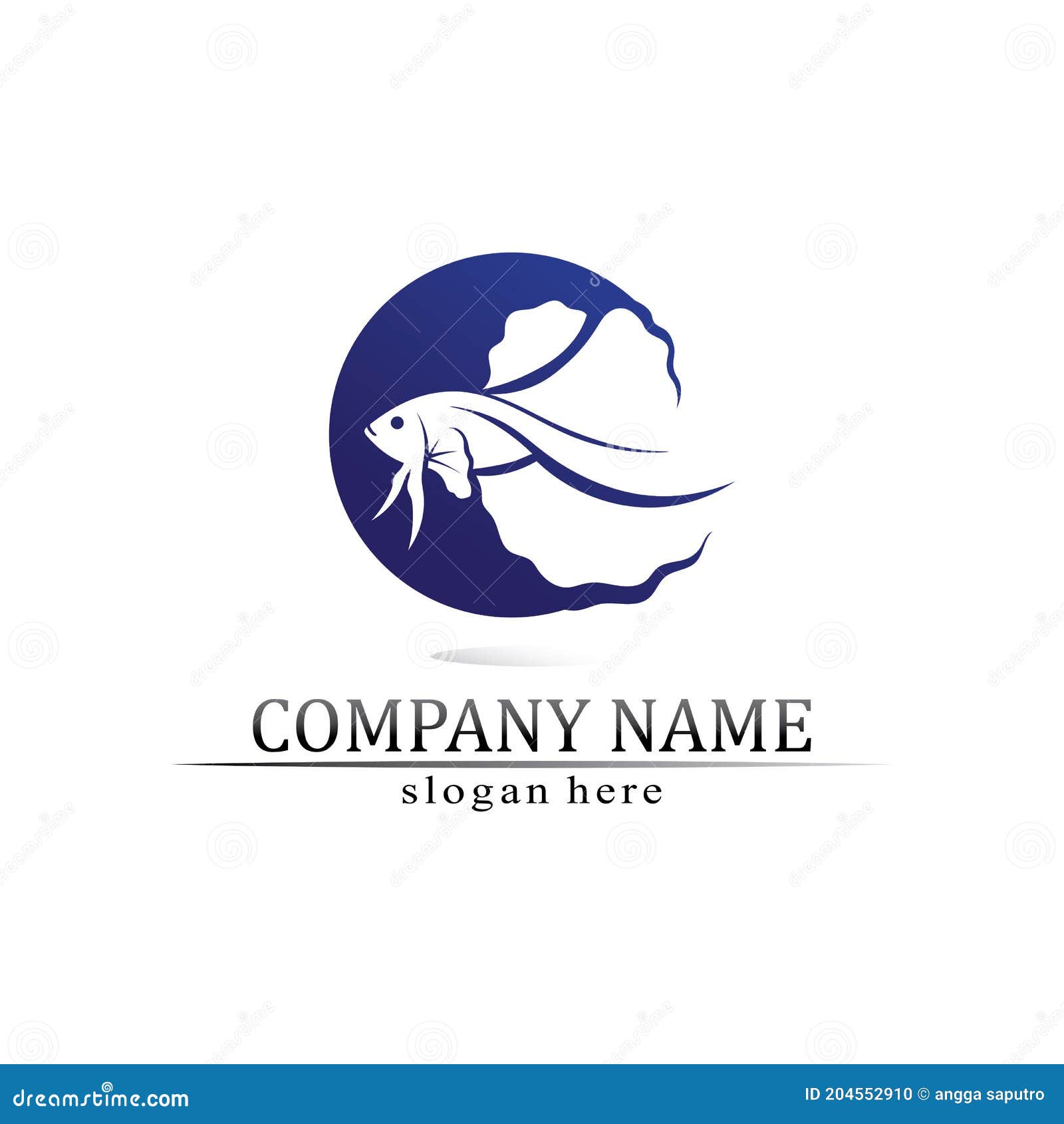 Fish Animal Aquatic Logo Beta Fish Design Vector and Illustration Stock ...