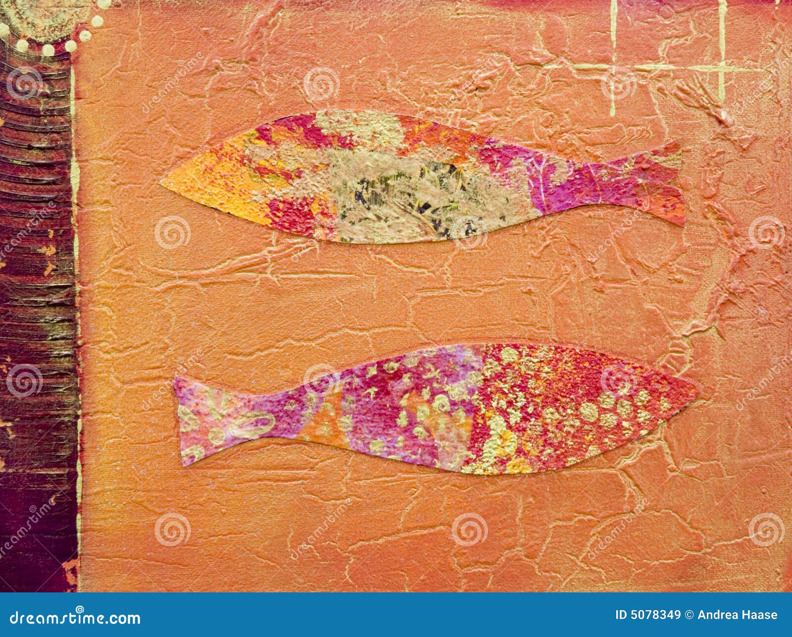 Fish artwork stock illustration. Illustration of acrylic - 5078349