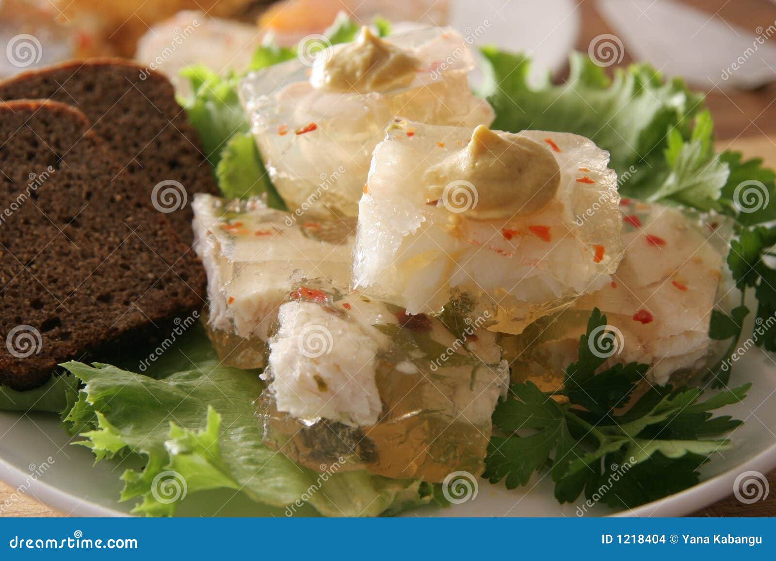 Fish in aspic stock photo. Image of food, dinner, dish - 1218404