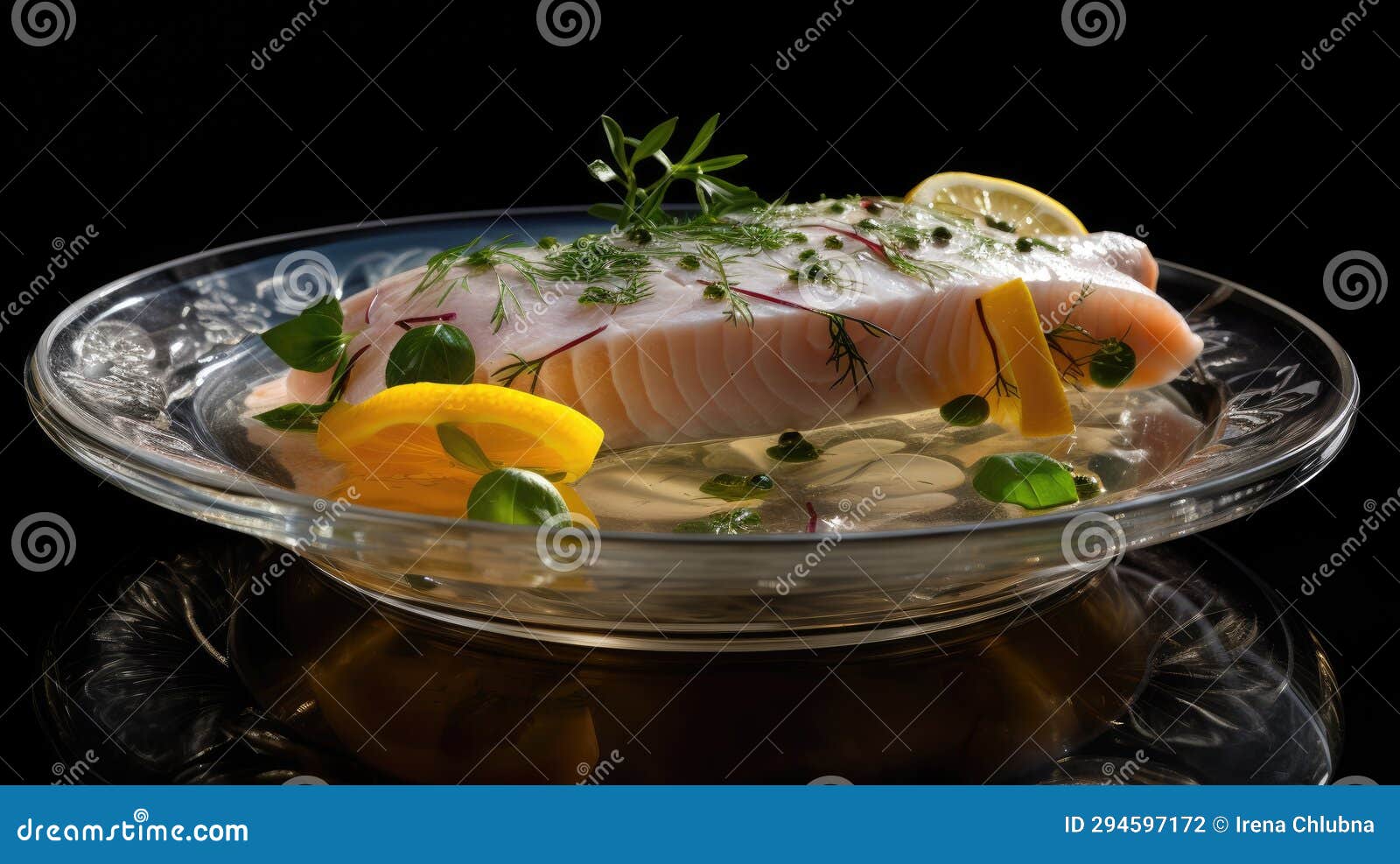 Fish in Aspic with. Fish in Jelly. Fish with Gelatin Stock Photo ...