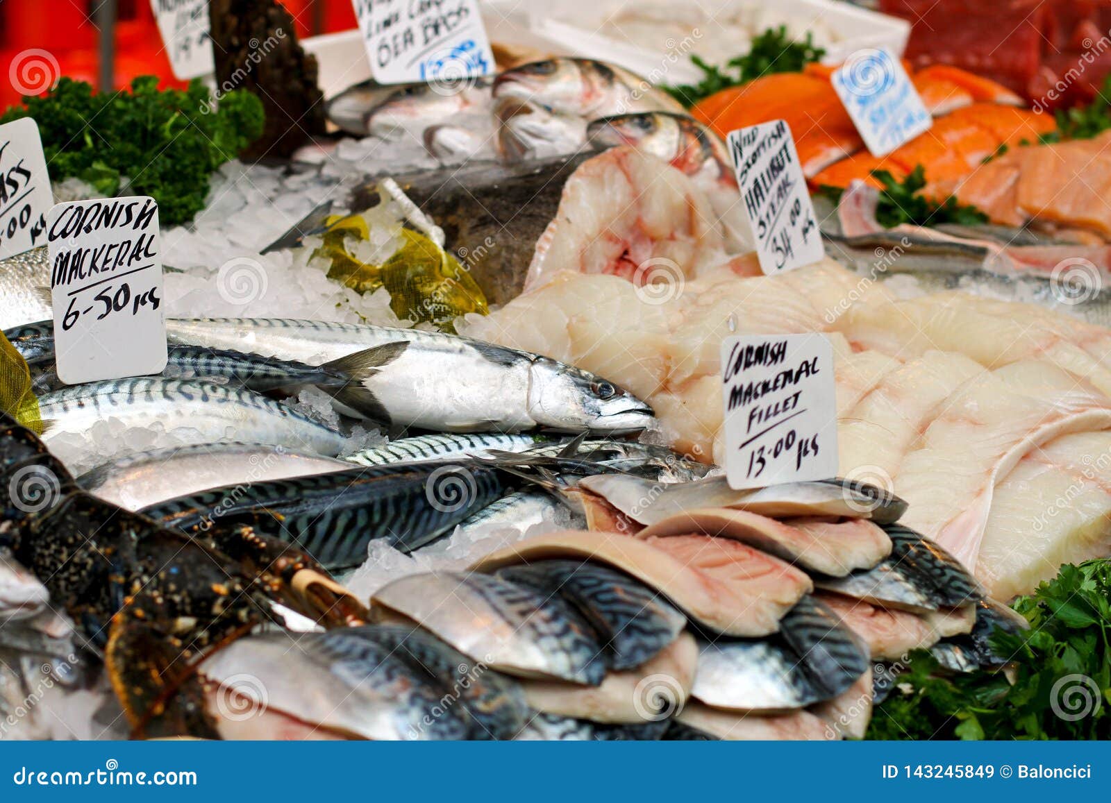 Fish Assortment stock image. Image of food, lobster - 143245849