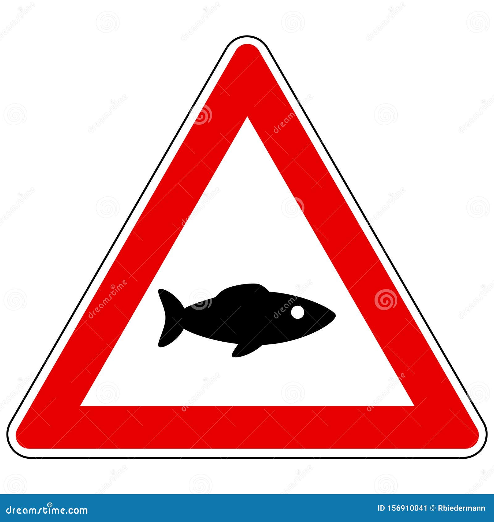 Fish and attention sign stock vector. Illustration of food - 156910041