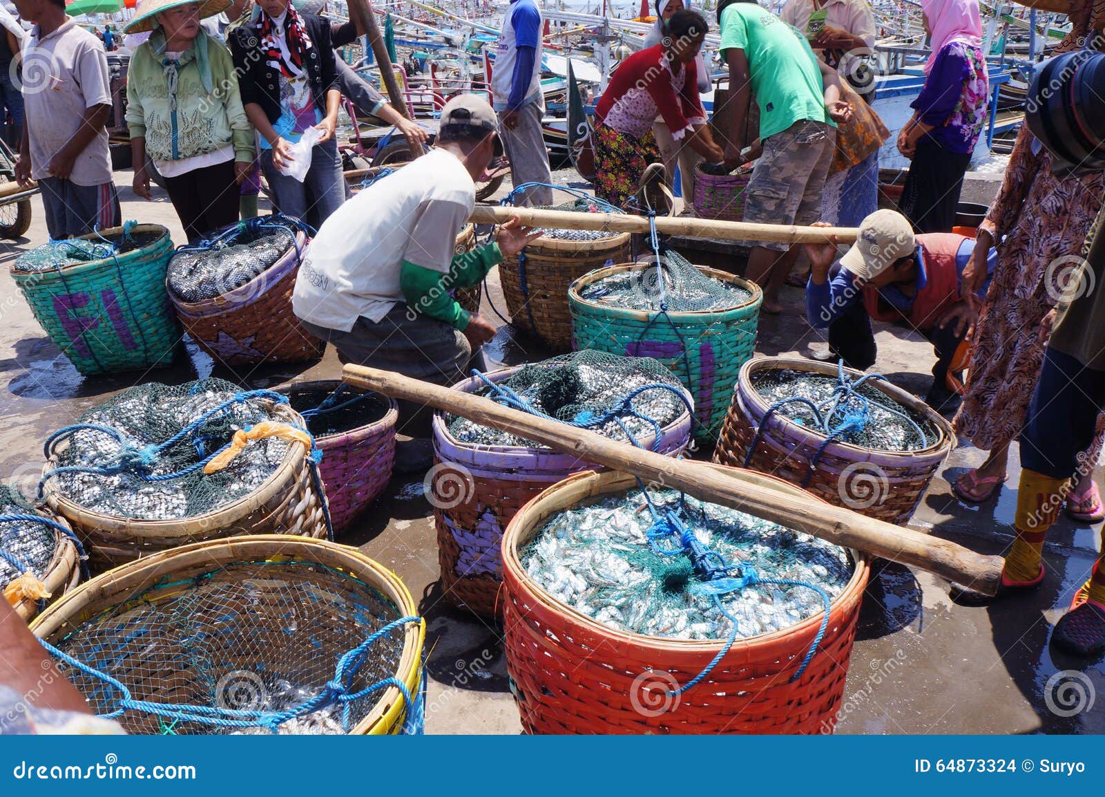 Fish auction editorial stock image. Image of market, produce - 64873324