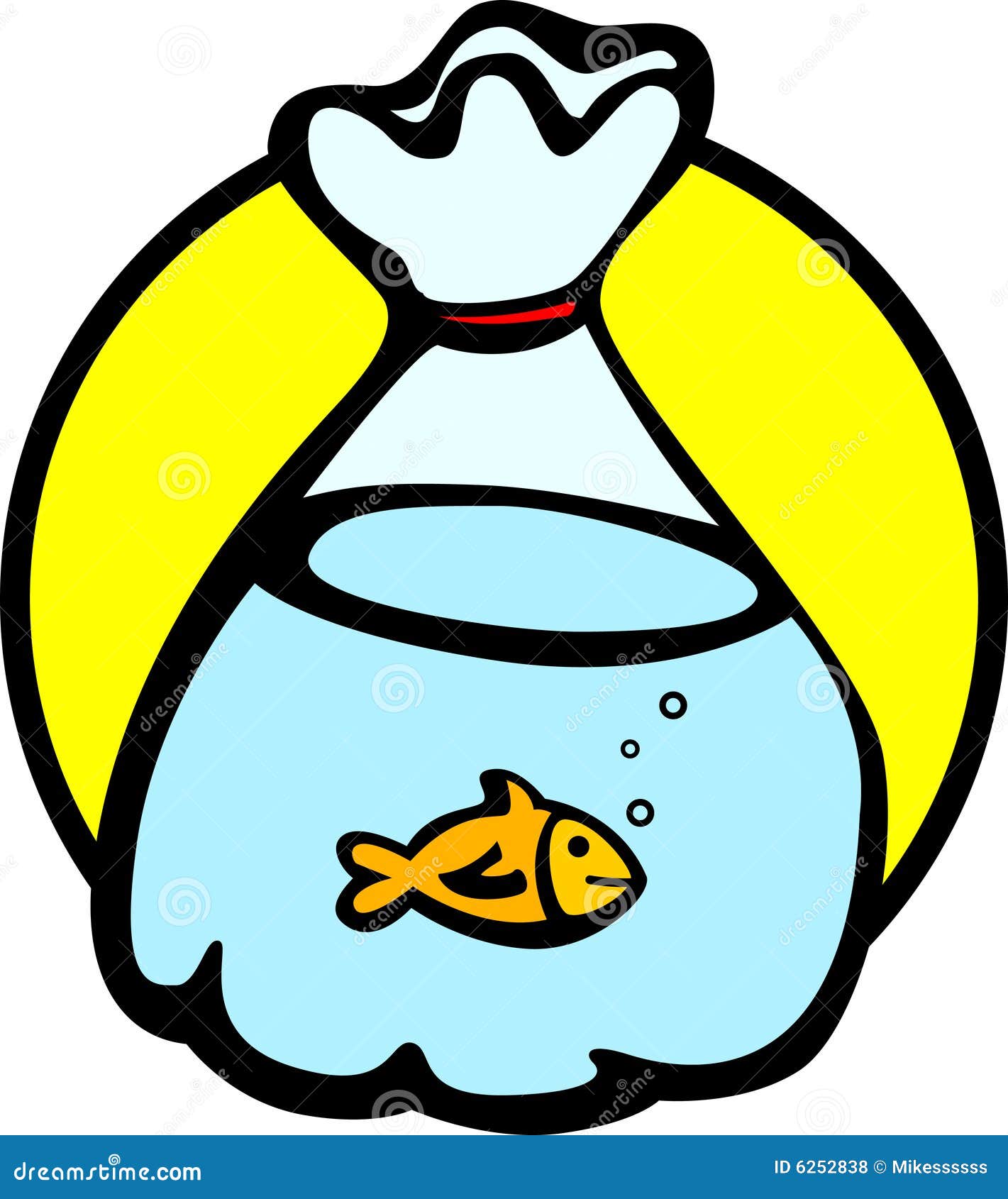 Fish in a Bag Vector Illustration Stock Vector - Illustration of mouth ...