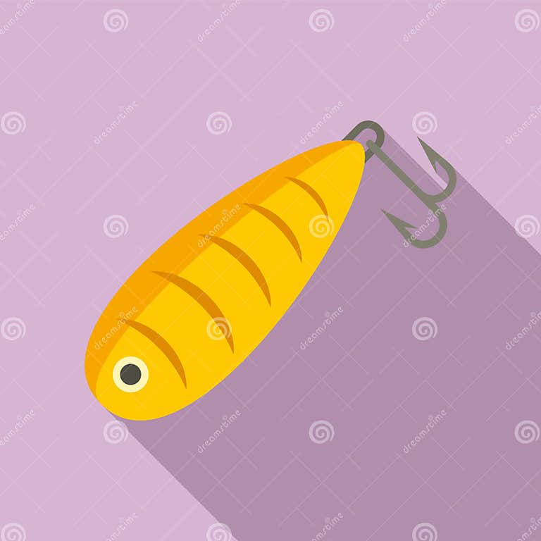 Fish Bait Jig Icon, Flat Style Stock Vector - Illustration of catch ...