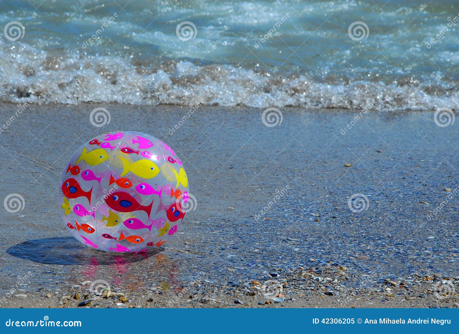 Fish ball on the beach stock image. Image of flops, concept - 42306205