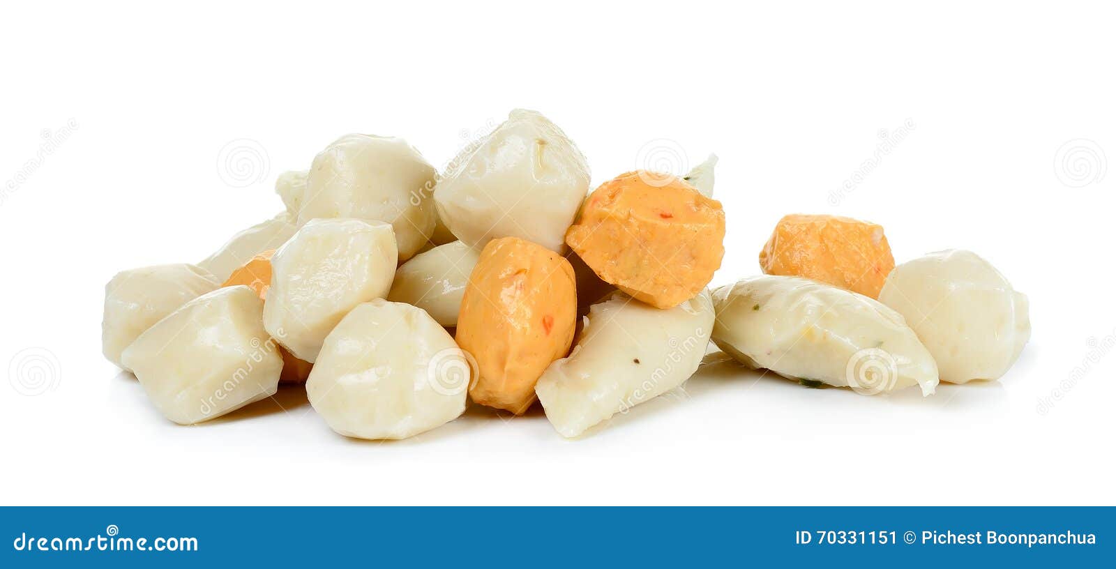 Fish Ball Isolated on the White Background Stock Image - Image of ball ...