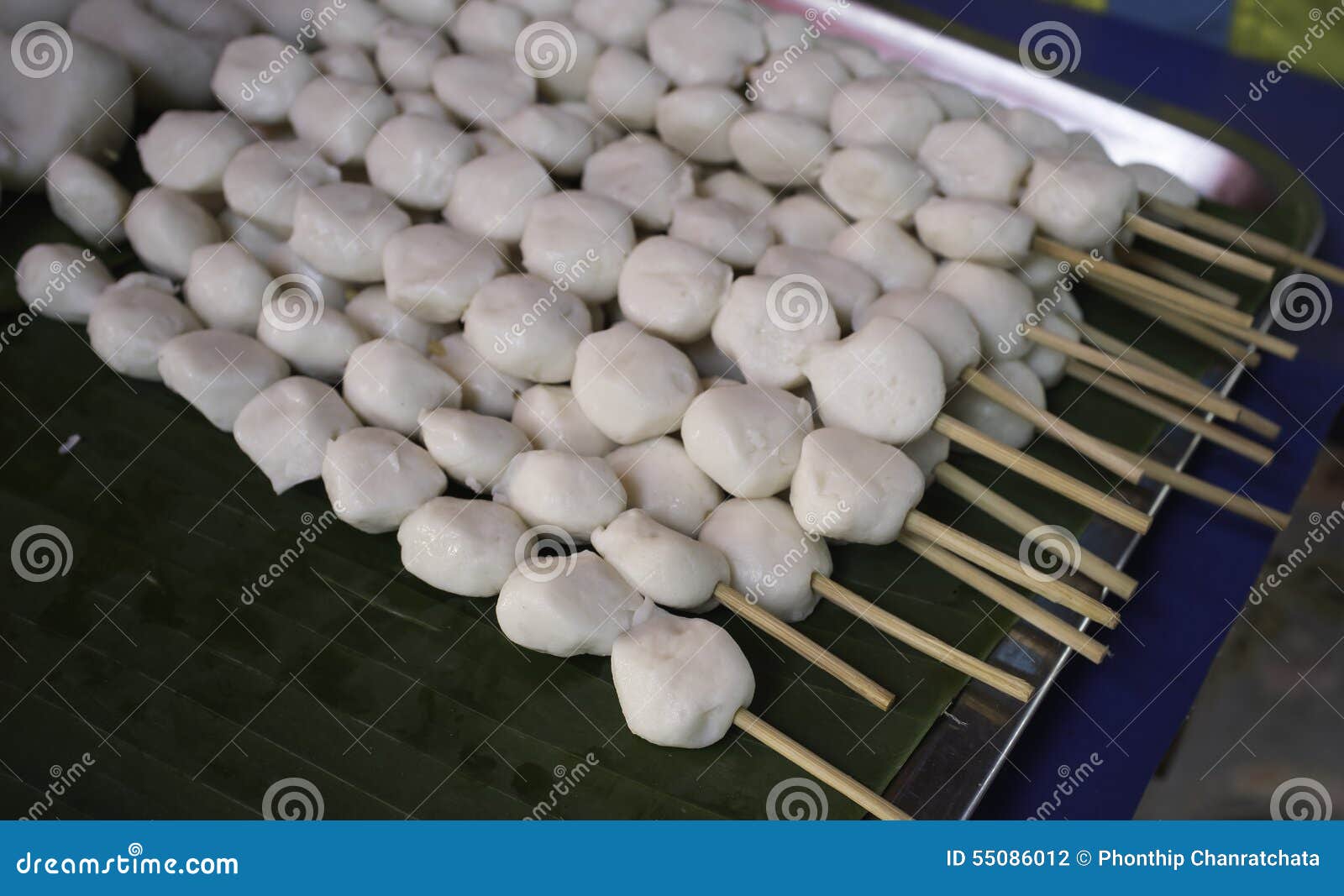 Fish ball skewer stock photo. Image of ingredient, food - 55086012