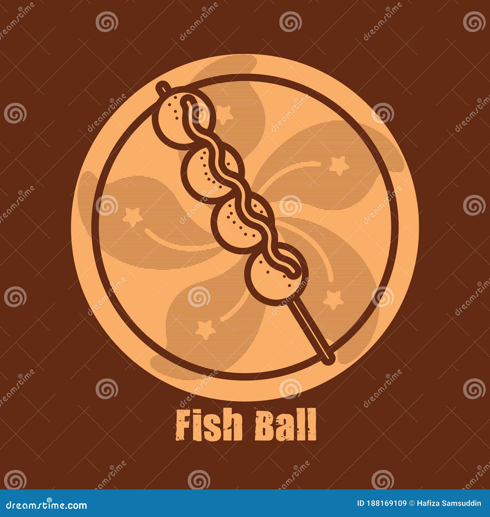 Fish Ball. Vector Illustration Decorative Design Stock Vector ...