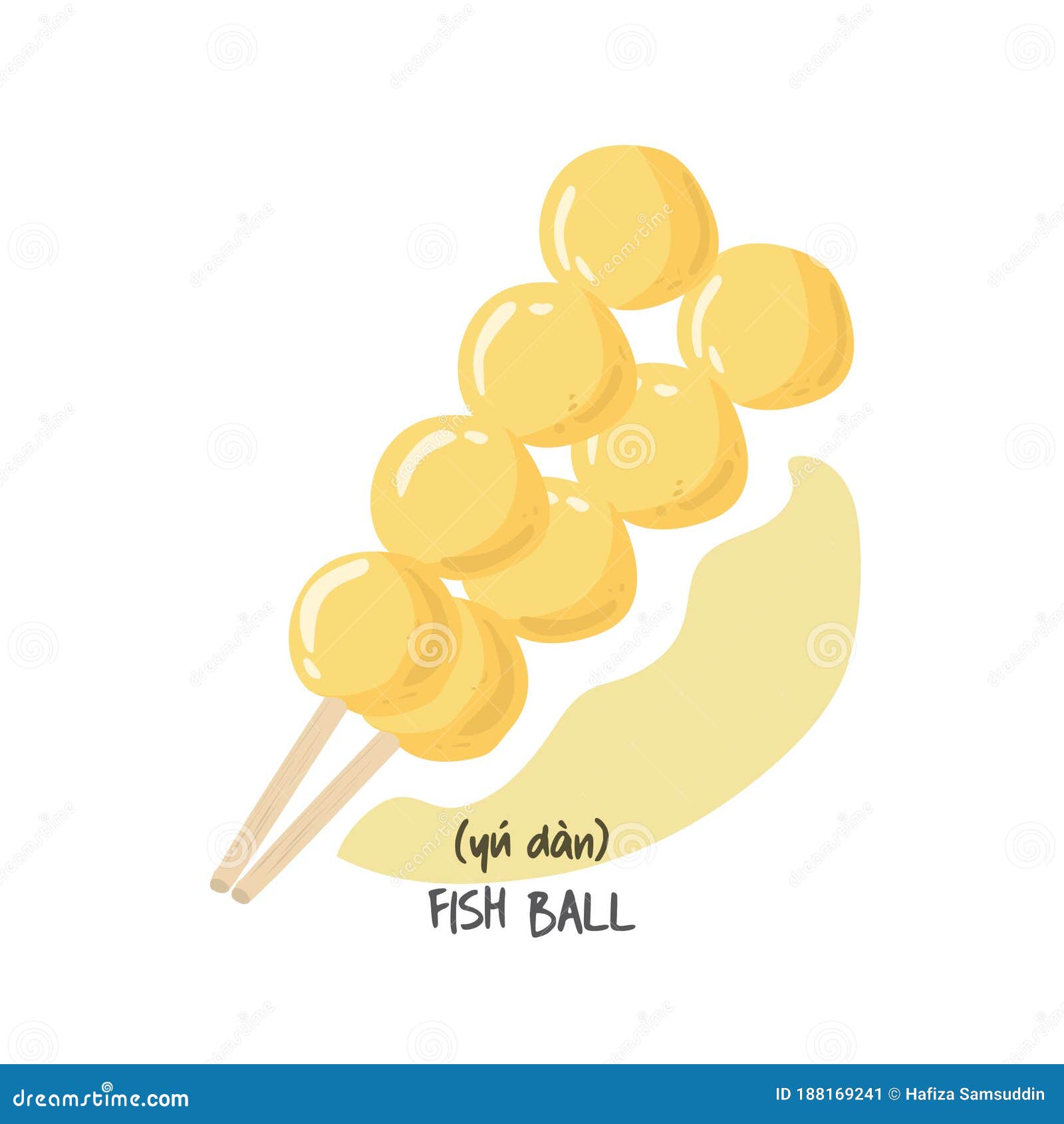 Fish Ball. Vector Illustration Decorative Design Stock Vector ...
