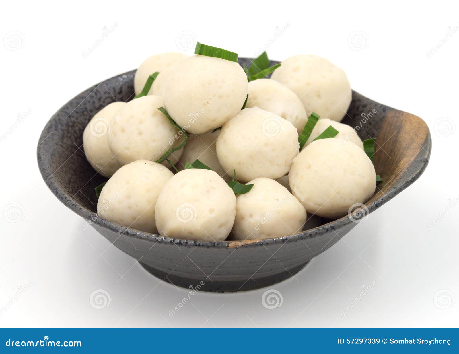 Fish Balls on White Background. Stock Image - Image of green, chinese ...