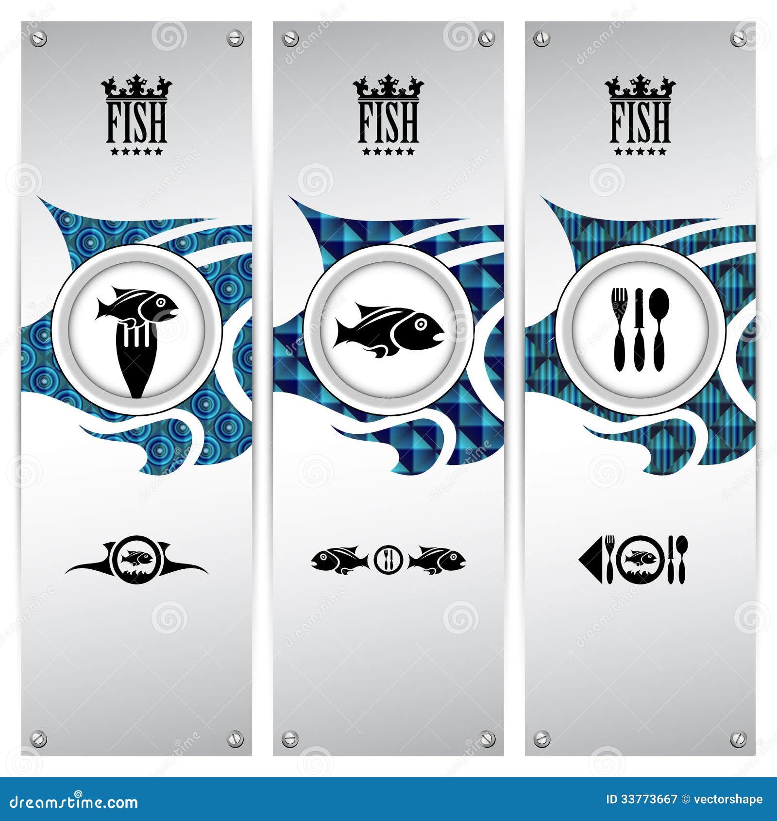Fish banners stock vector. Illustration of fisherman - 33773667