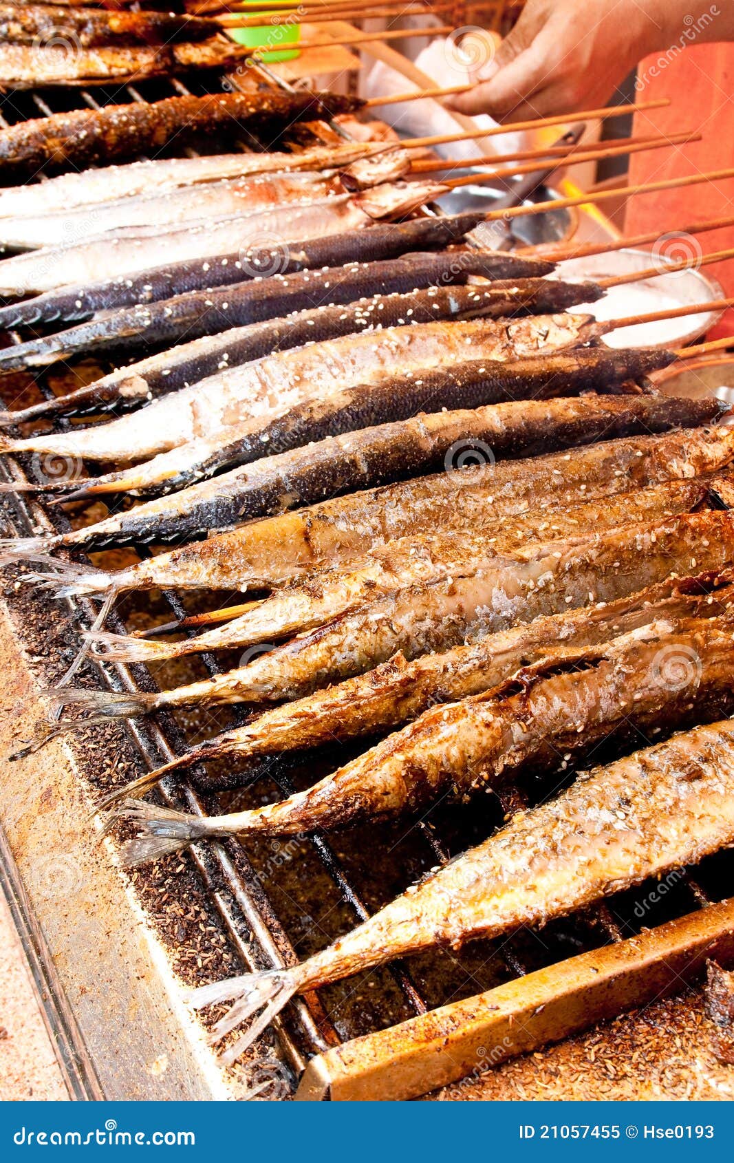 Fish barbecue stock image. Image of closeup, forest, broil - 21057455