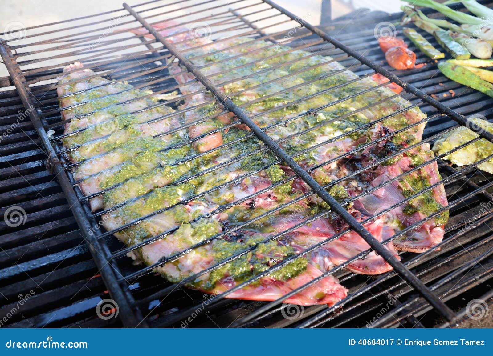 Fish barbecue stock image. Image of cooking, roast, barbecue - 48684017