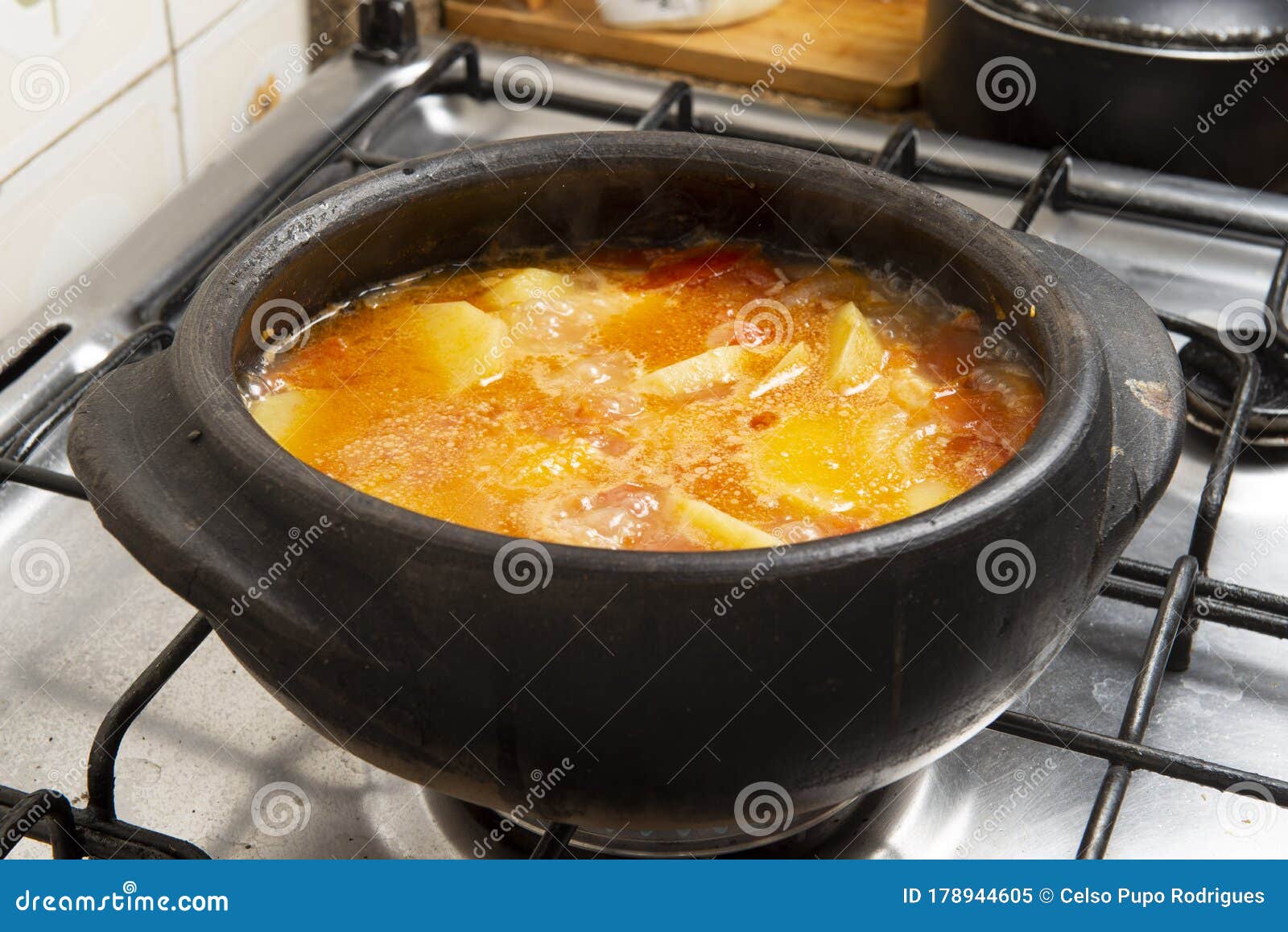 Fish Being Cooked in a Clay Pot Stock Image - Image of cuisine, dinner ...
