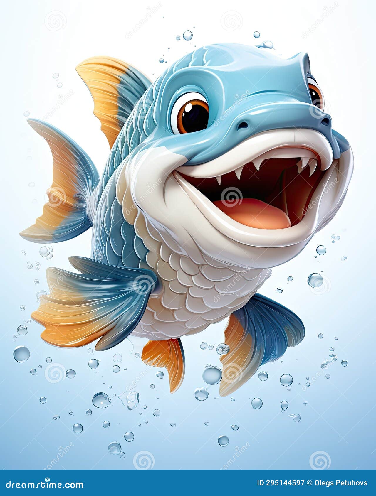 A Fish with a Big Mouth and a Big Smile on it S Face. Generative Ai ...