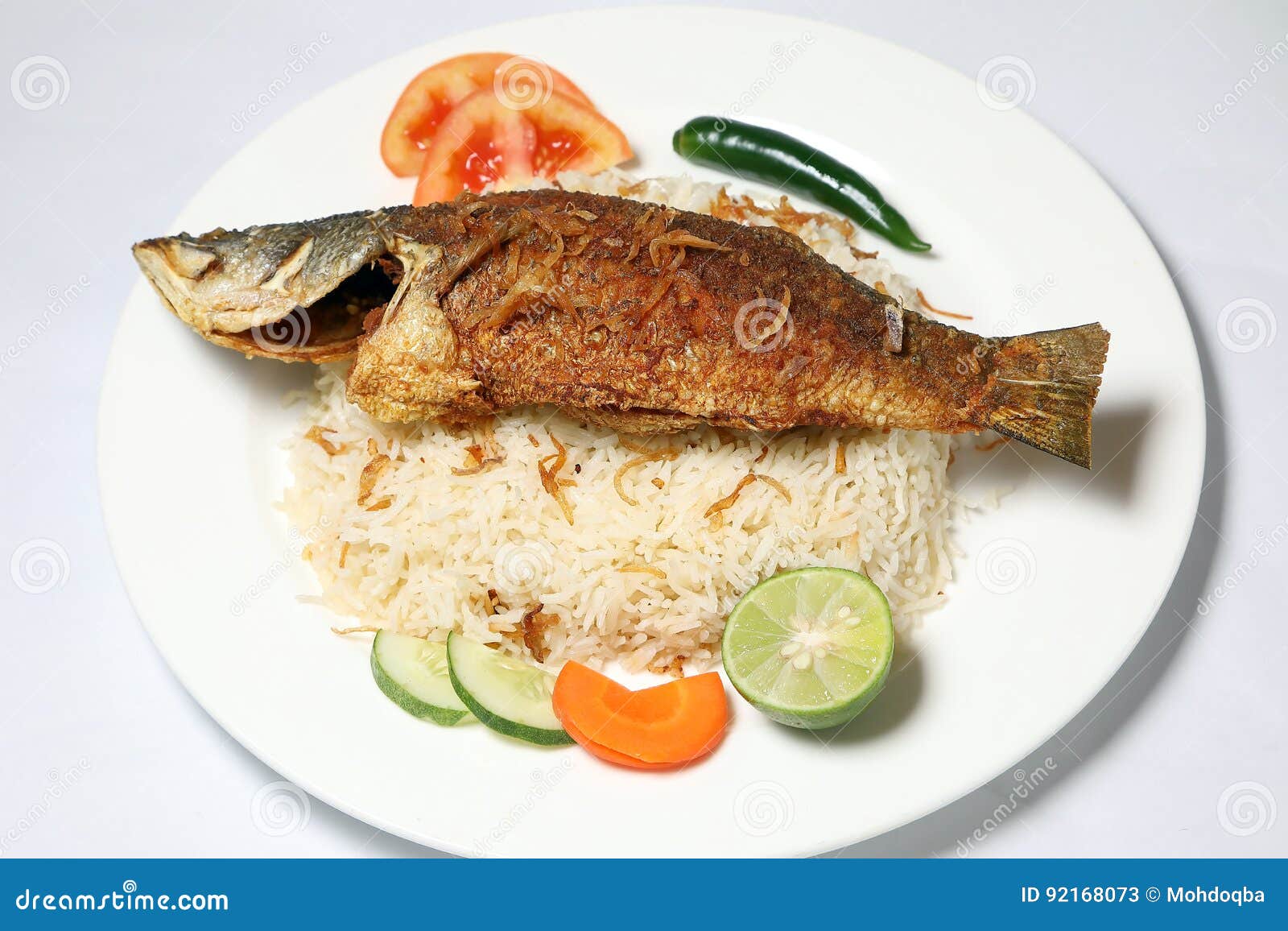 Fish biryan stock image. Image of food, fried, arabic - 92168073