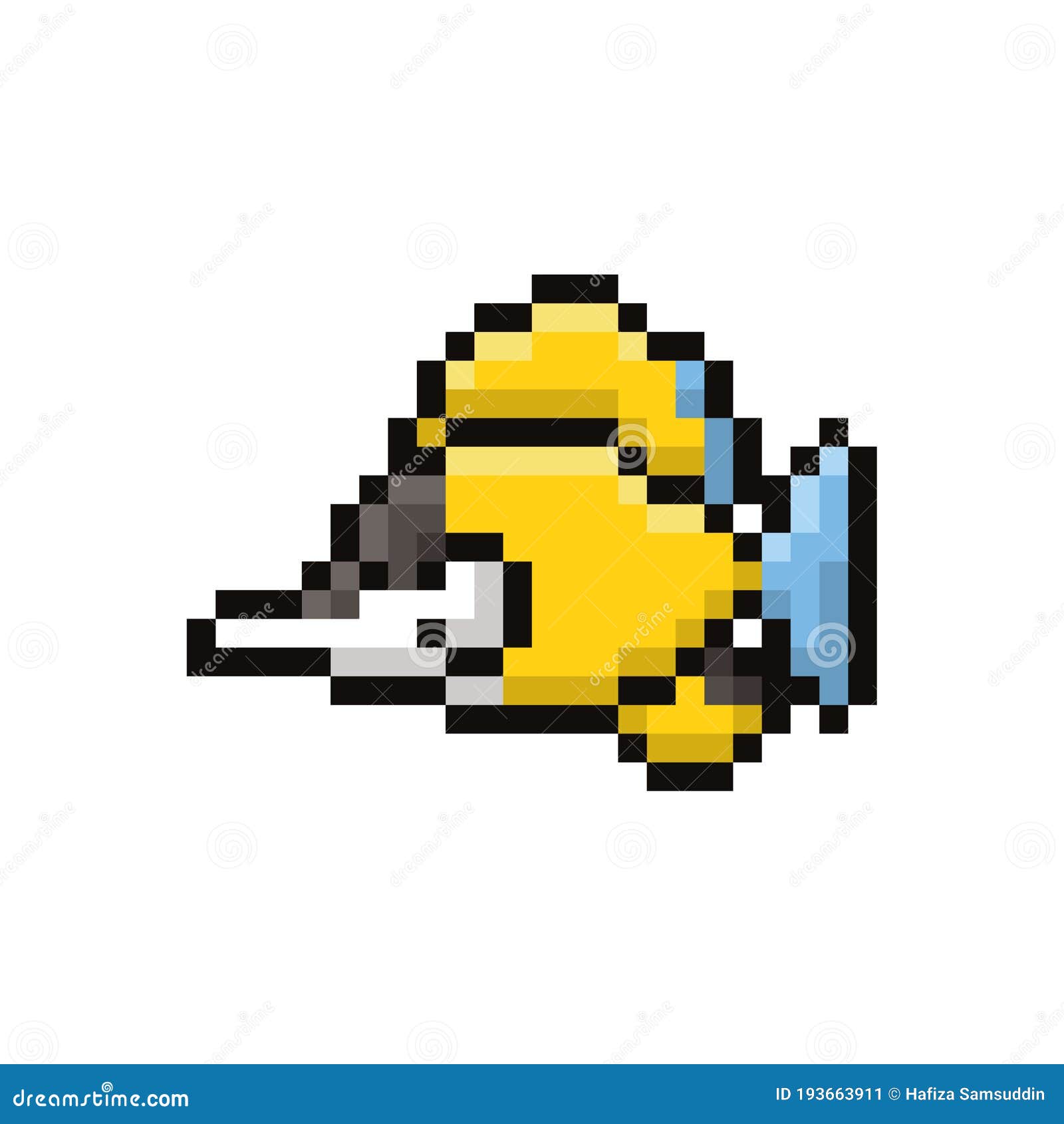 Fish 8-bit Vector Illustration. Vector Illustration Decorative Design ...