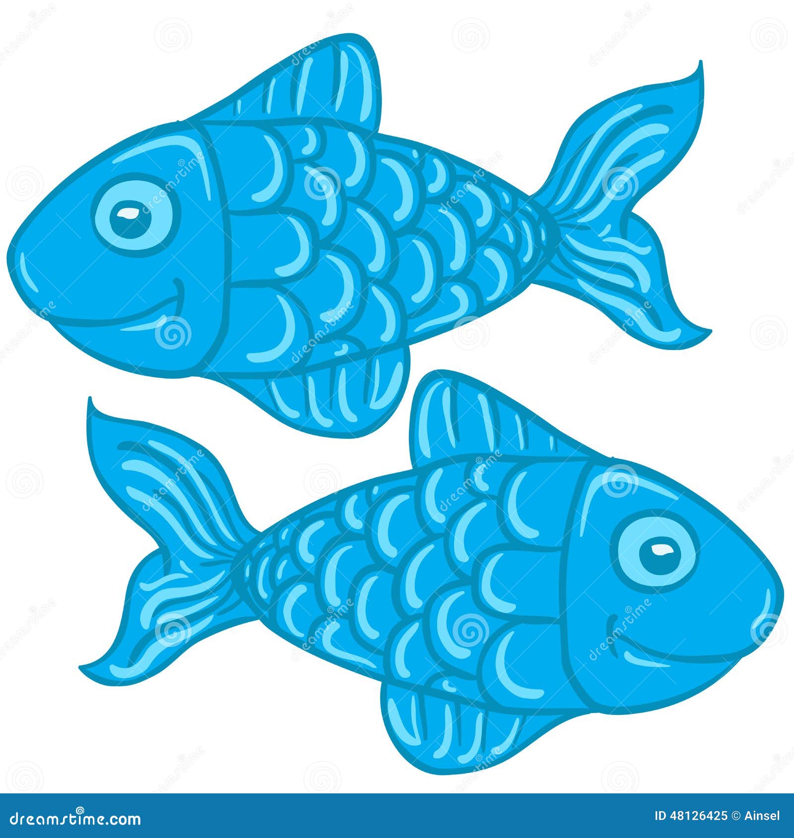 Fish stock illustration. Illustration of animal, cartoon - 48126425